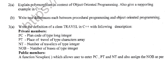 CBSE Class 12 Computer Science Question Paper 2020 Set C Solved